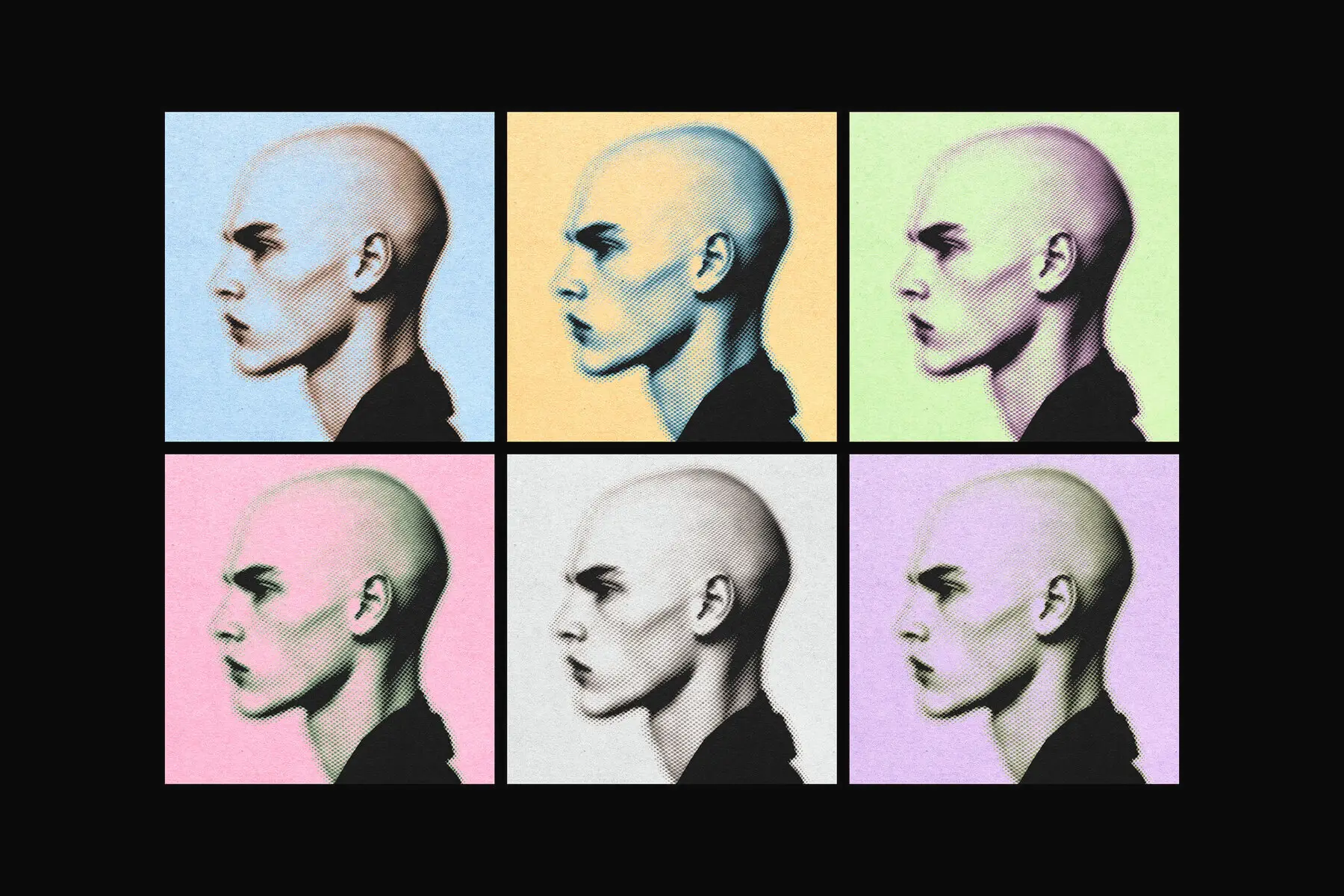 Vintage Riso Halftone Photo Effect - YouWorkForThem