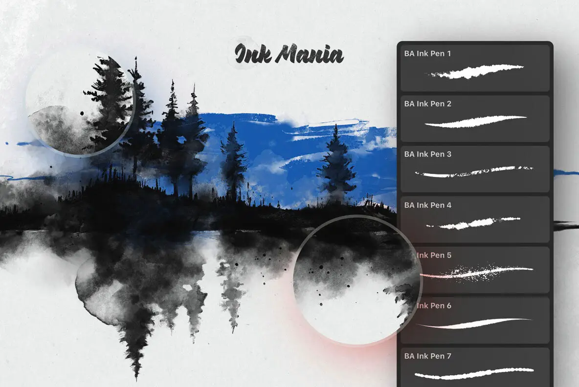 Ink Mania Photoshop Brushes - YouWorkForThem