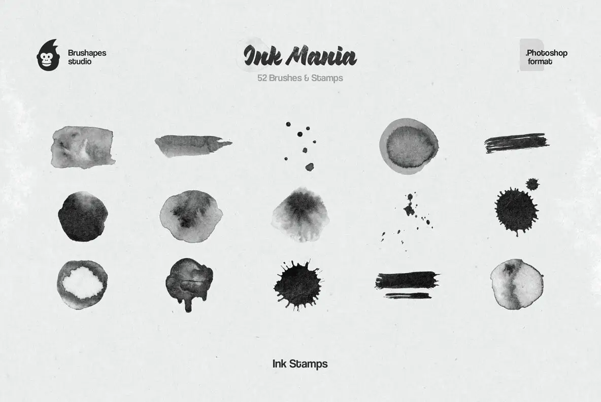 Ink Mania Photoshop Brushes - YouWorkForThem