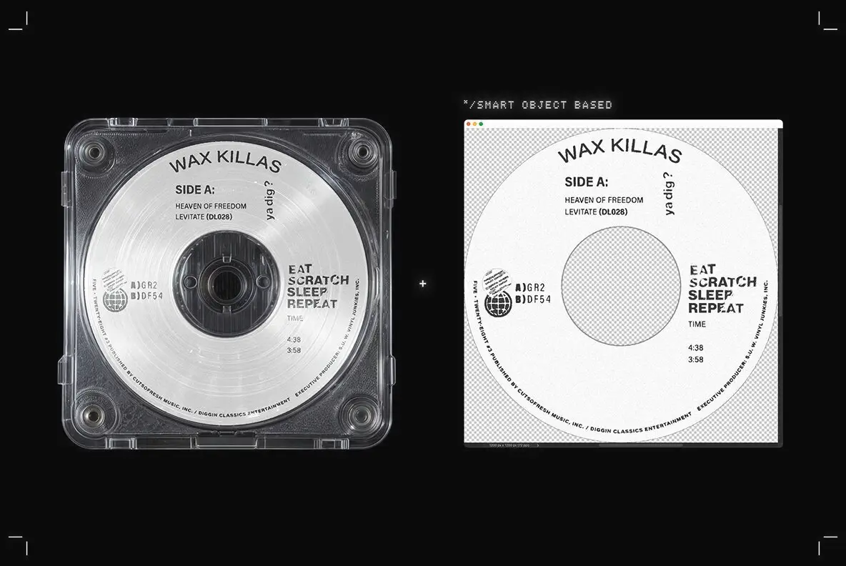 CD Minidisc Tech Y2K Case Mockups Mockups - YouWorkForThem
