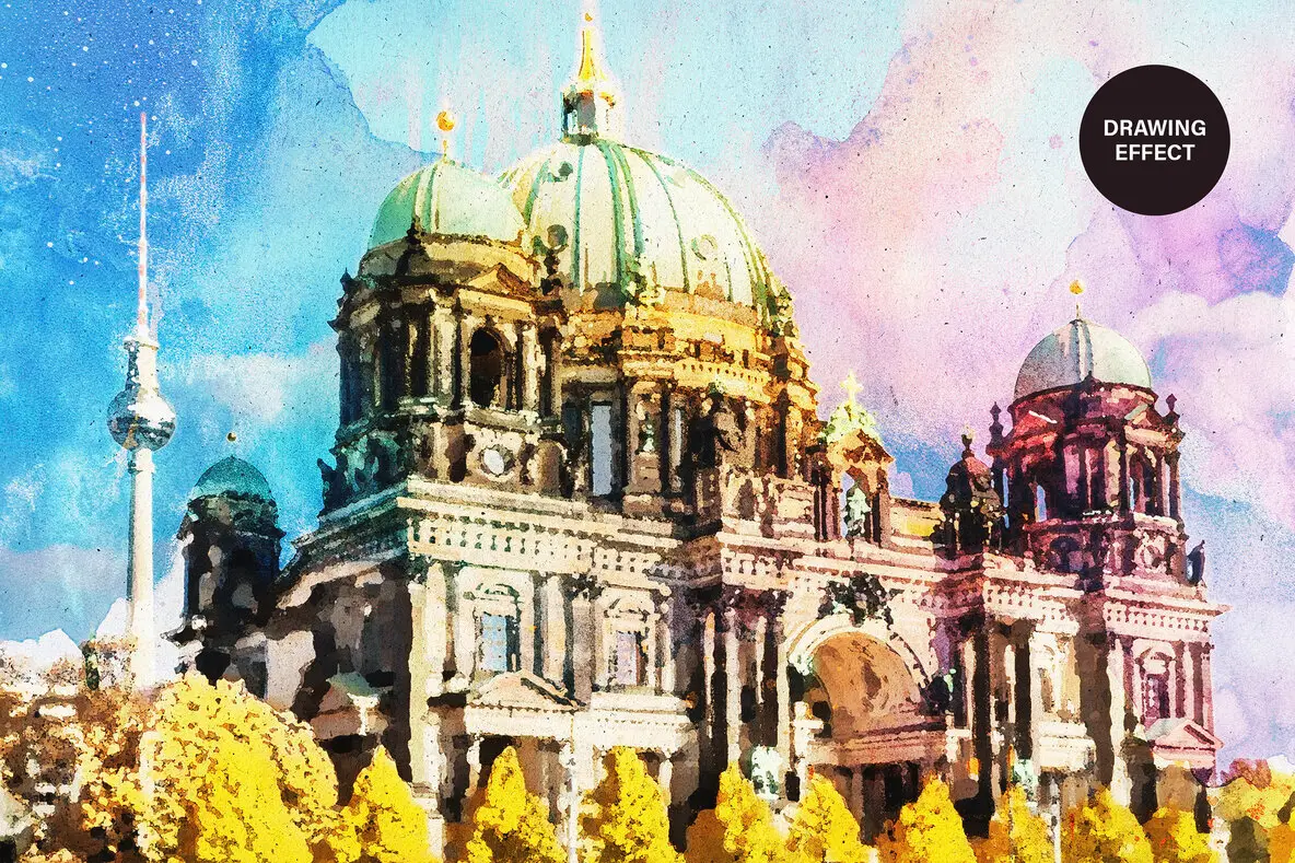 Watercolor Print Photo Effect - YouWorkForThem