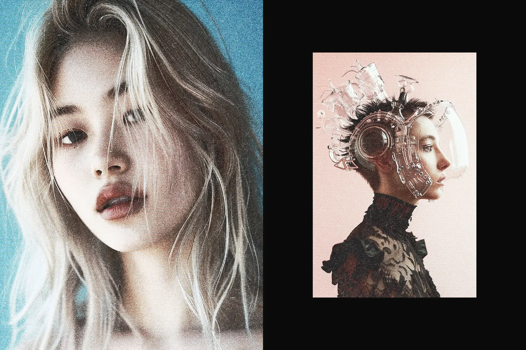 Colored Bad Print Photo Effect - YouWorkForThem