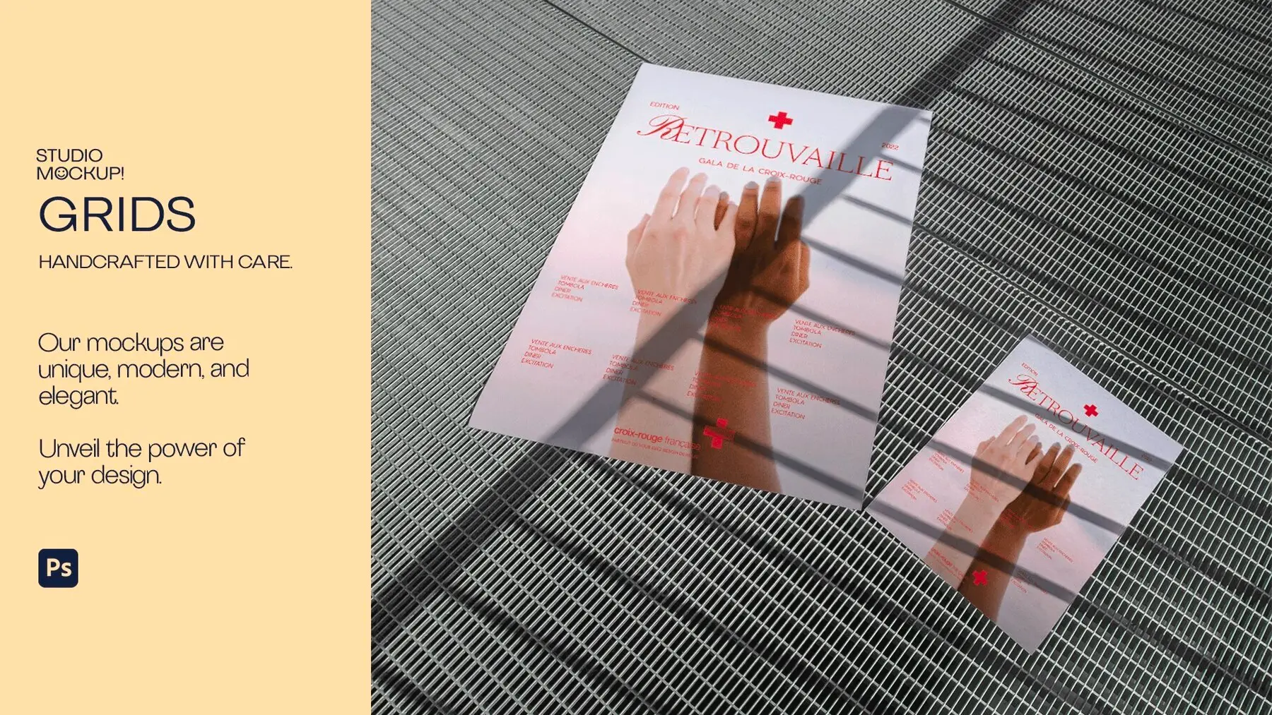 ARLES SERIES - A1 A3 Grid Poster Mockup Graphics - YouWorkForThem