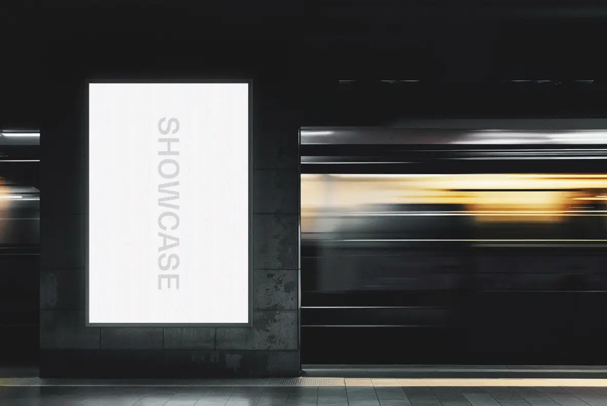 Vertical Subway Screen Mockup Mockups - YouWorkForThem