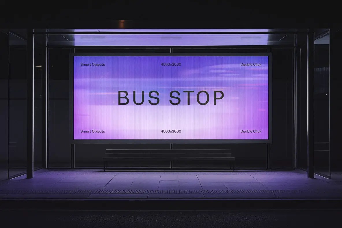 Bus Stop Screen Mockup Graphics - YouWorkForThem