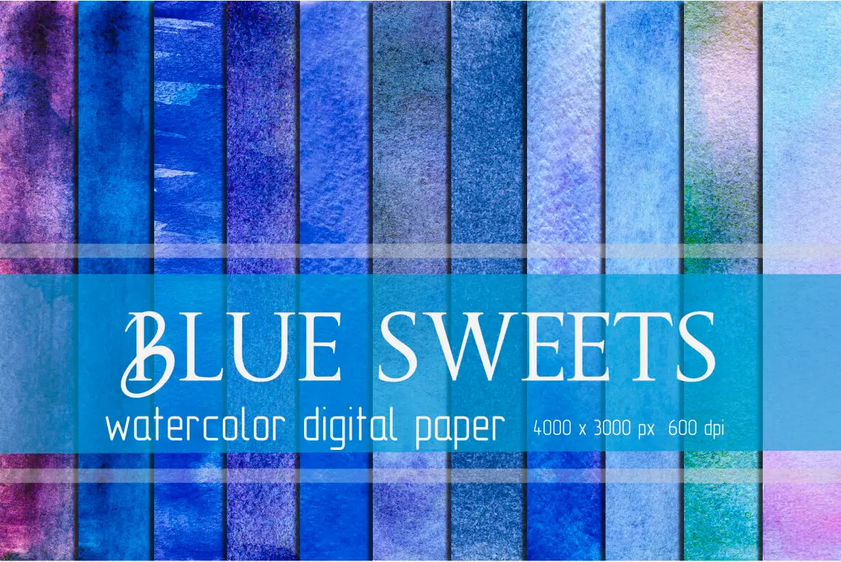 Watercolor Digital Papers Bundle Illustrations - YouWorkForThem