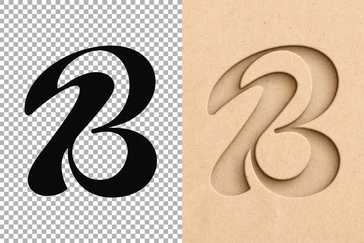 Craft Paper Cut Out Mockup - YouWorkForThem