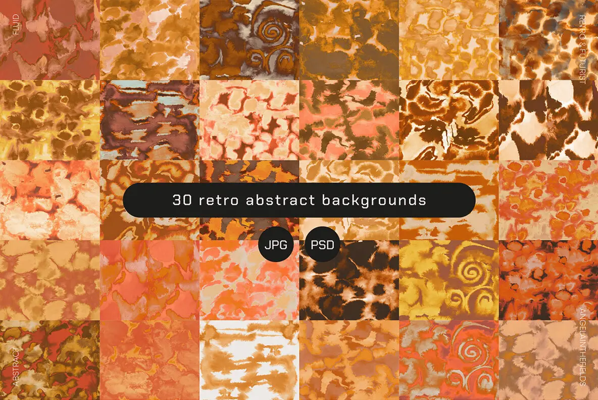 70s Ink Textures Graphics - YouWorkForThem