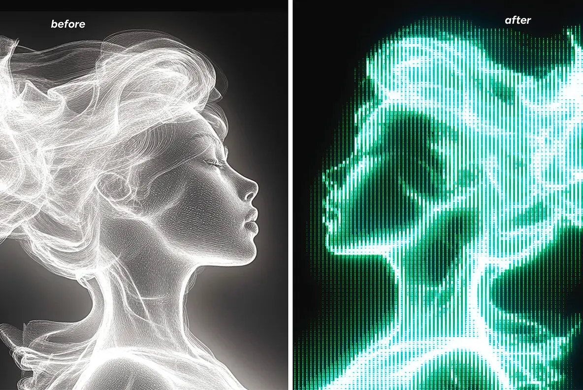 Retro Sci-Fi Matrix Monitor Effect - YouWorkForThem