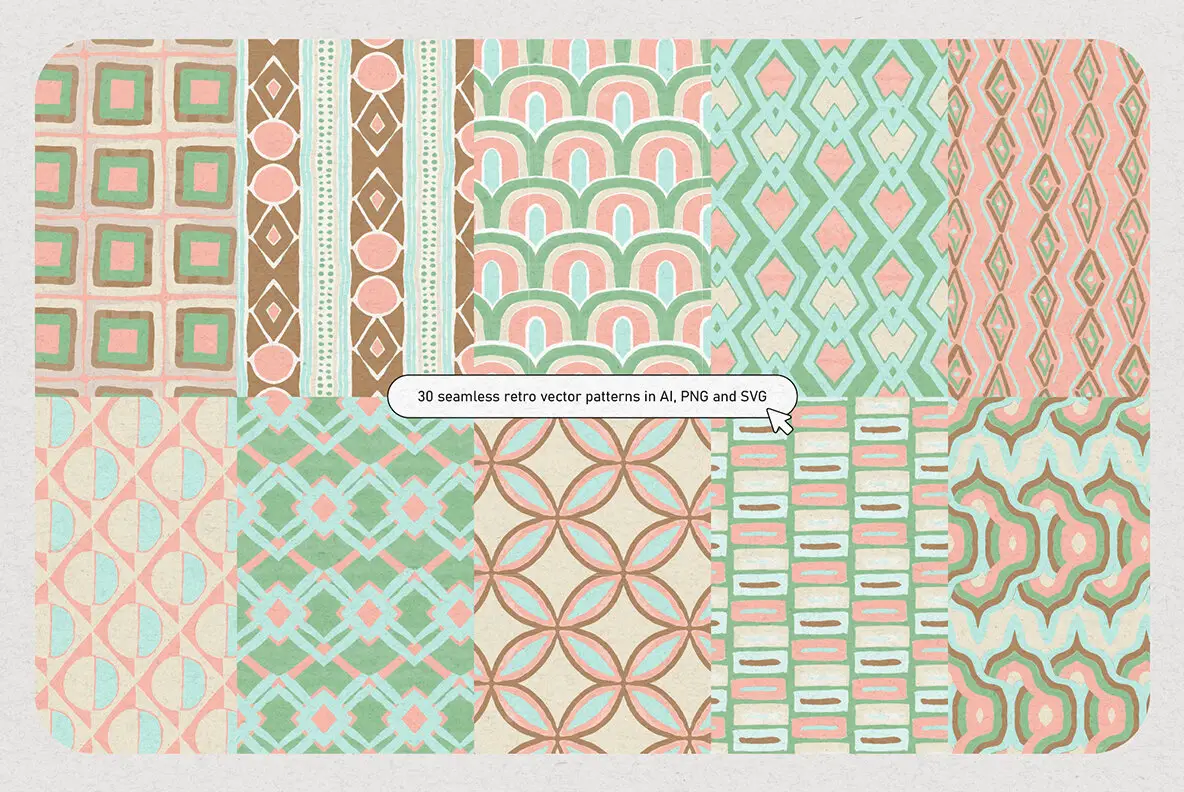 30 Cottagecore Vector Patterns Graphics - YouWorkForThem
