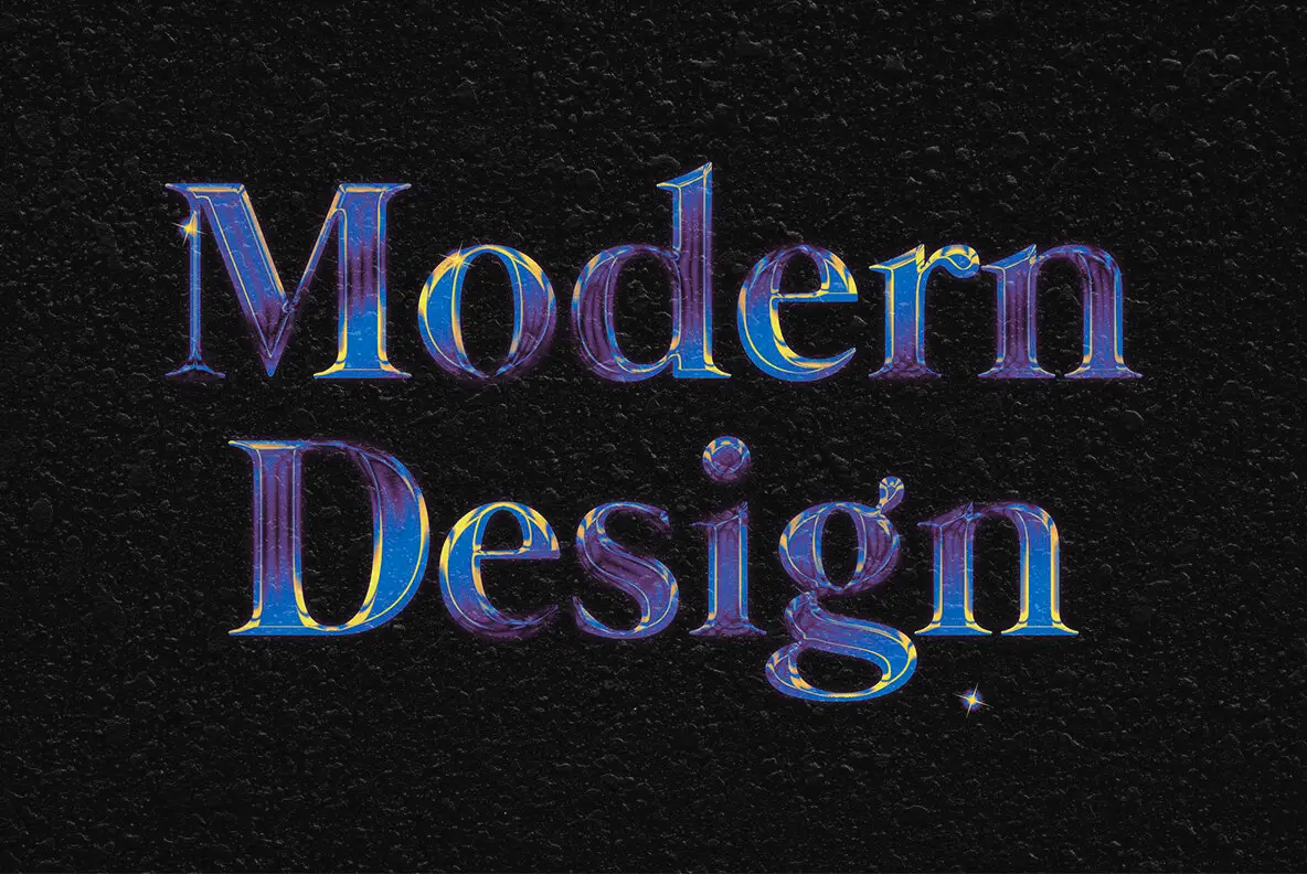 Gradient Chrome Text Effect - YouWorkForThem