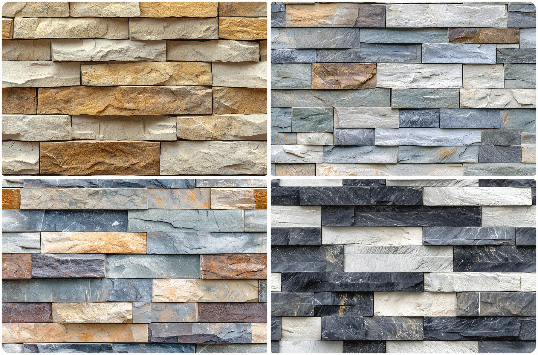 30 Stacked Stone Cladding Texture Backgrounds Graphics - YouWorkForThem