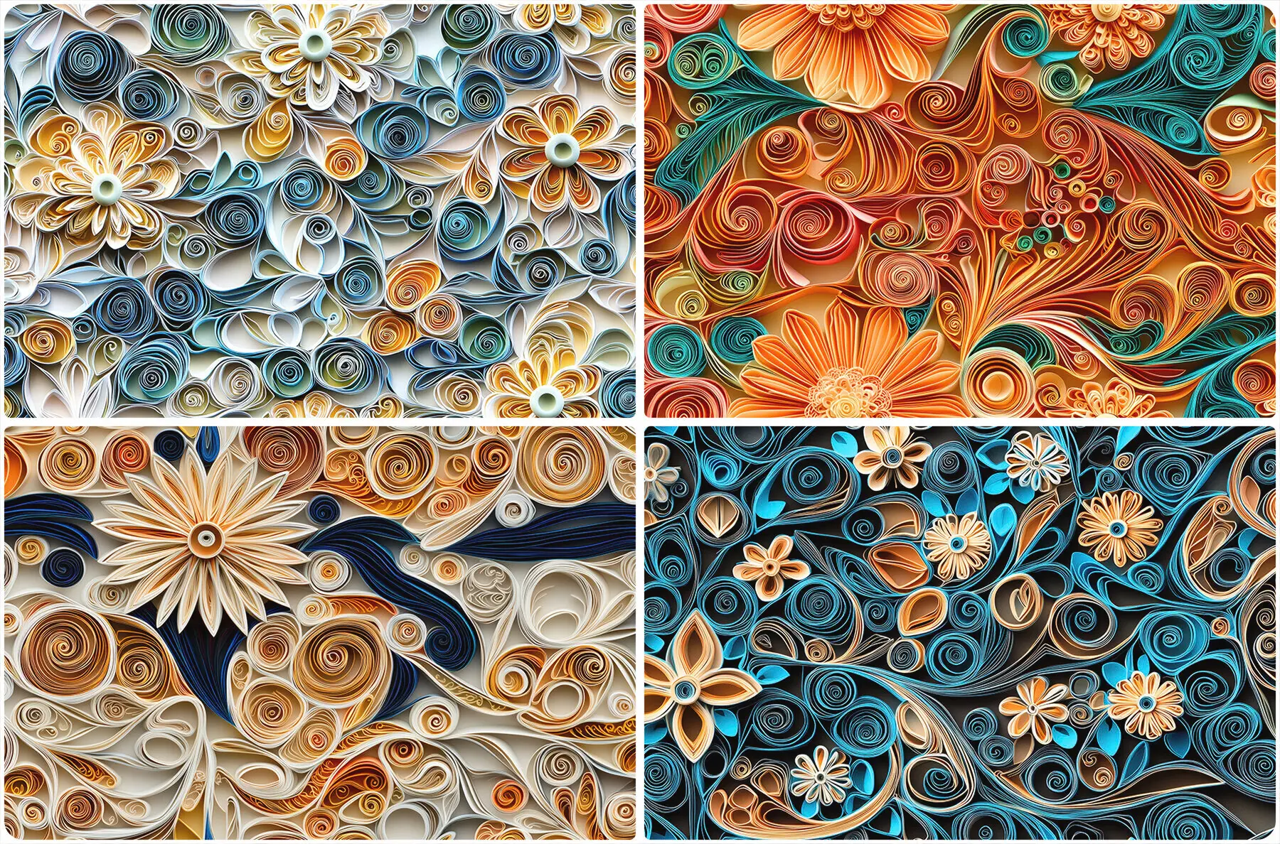 30 Paper Quilling Texture Backgrounds Graphics - YouWorkForThem