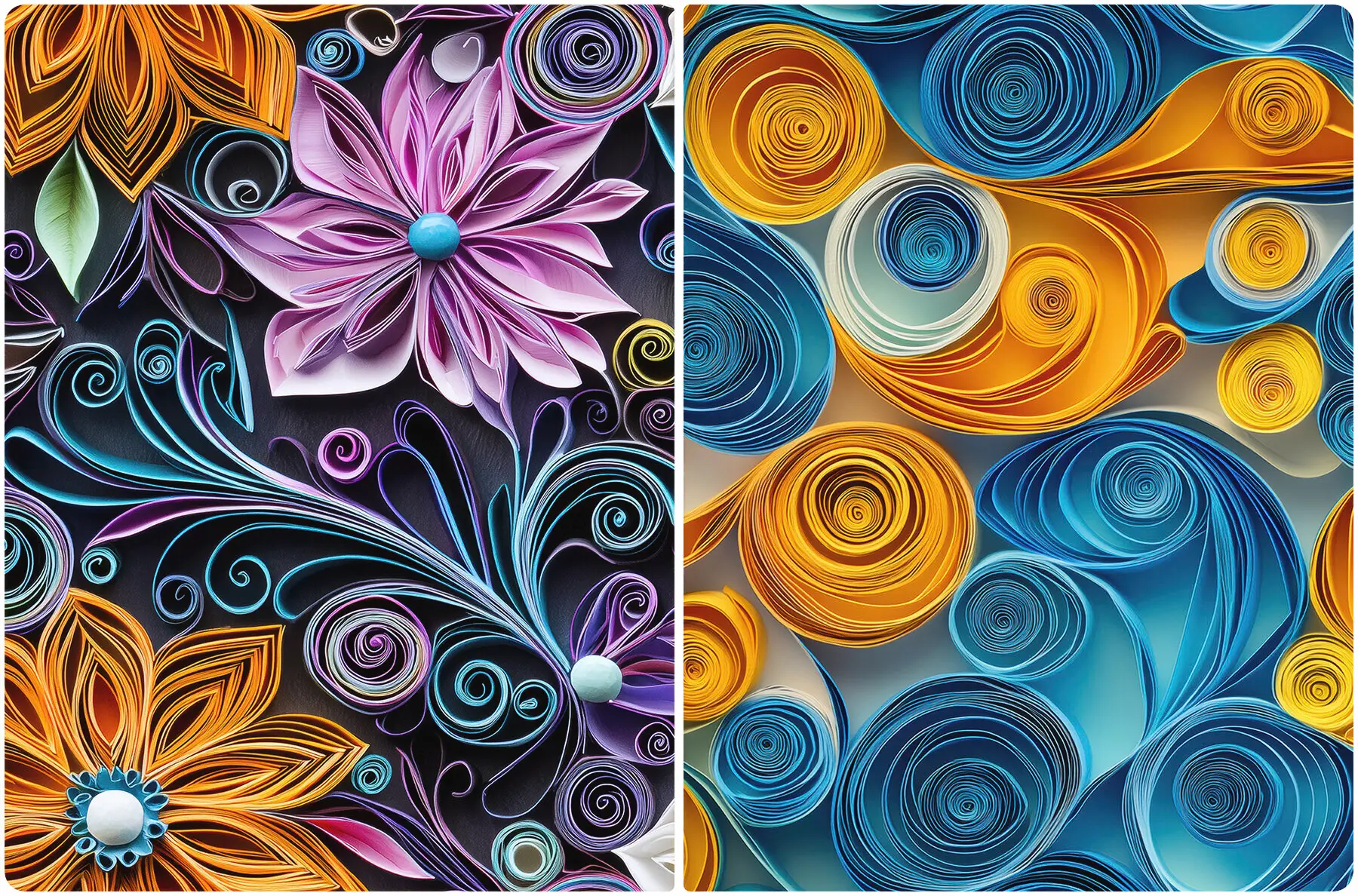 30 Paper Quilling Texture Backgrounds Graphics - YouWorkForThem