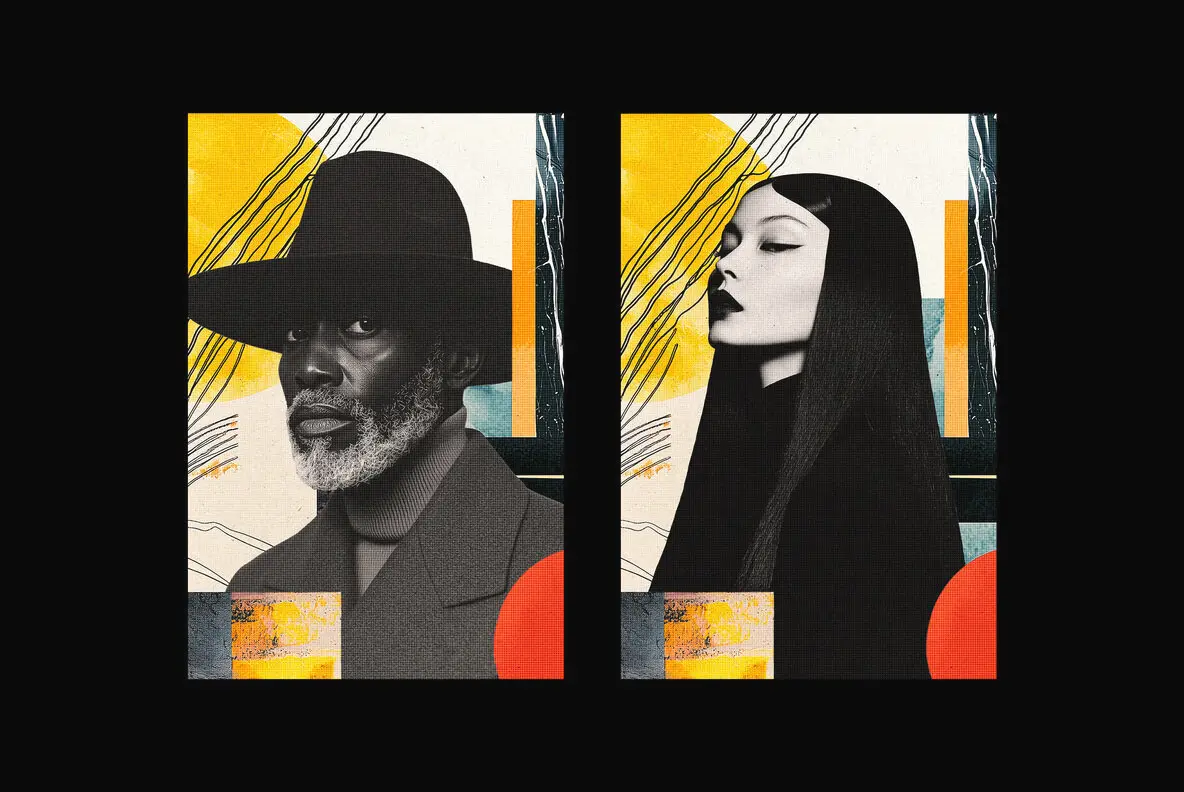 Abstract Collage Photo Effect - YouWorkForThem