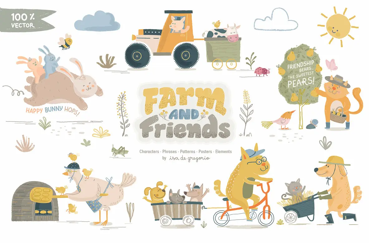 Farm Friend - Illustrated Collection Graphics - YouWorkForThem