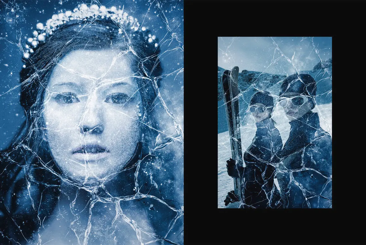 Frozen Cracked Ice Photo Effect - YouWorkForThem