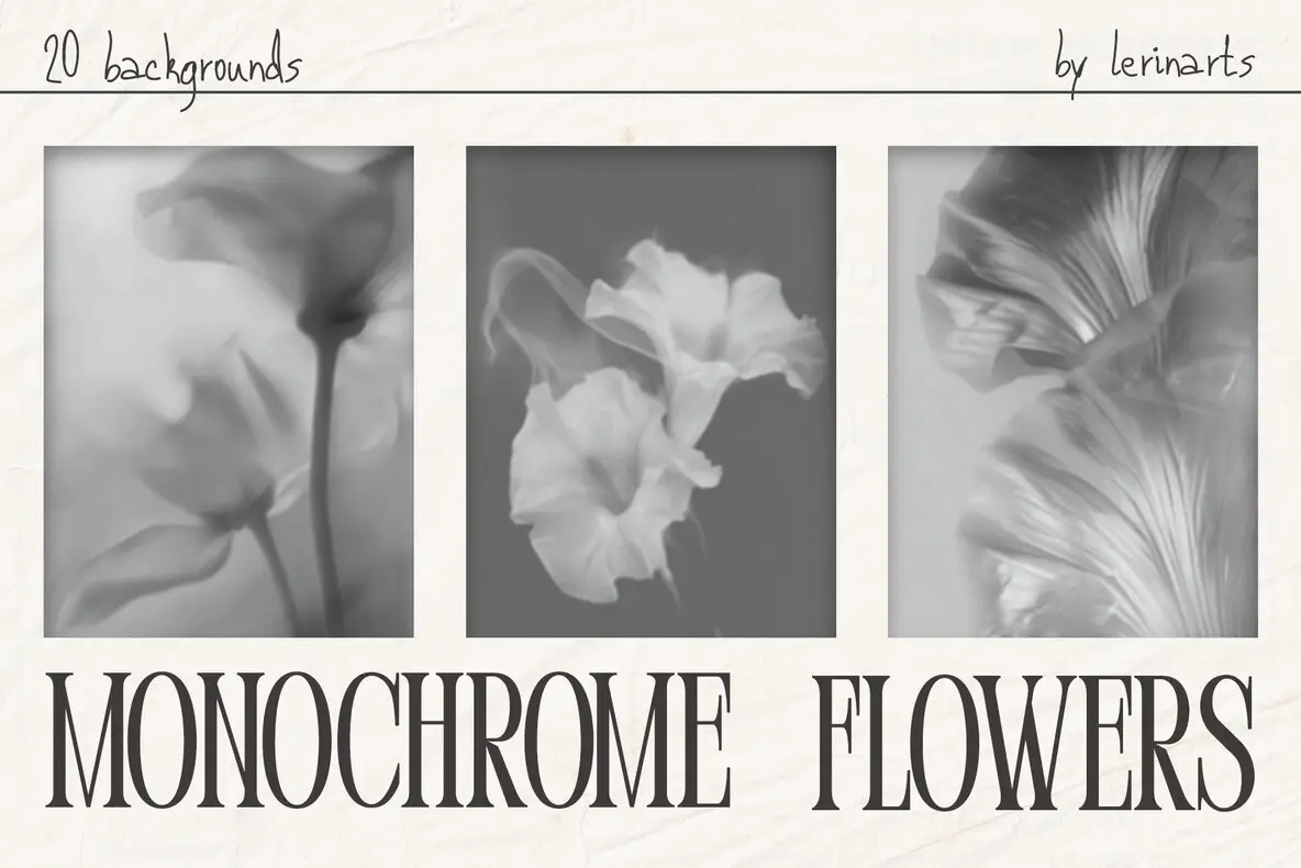 Monochrome FLOWERS Graphics - YouWorkForThem