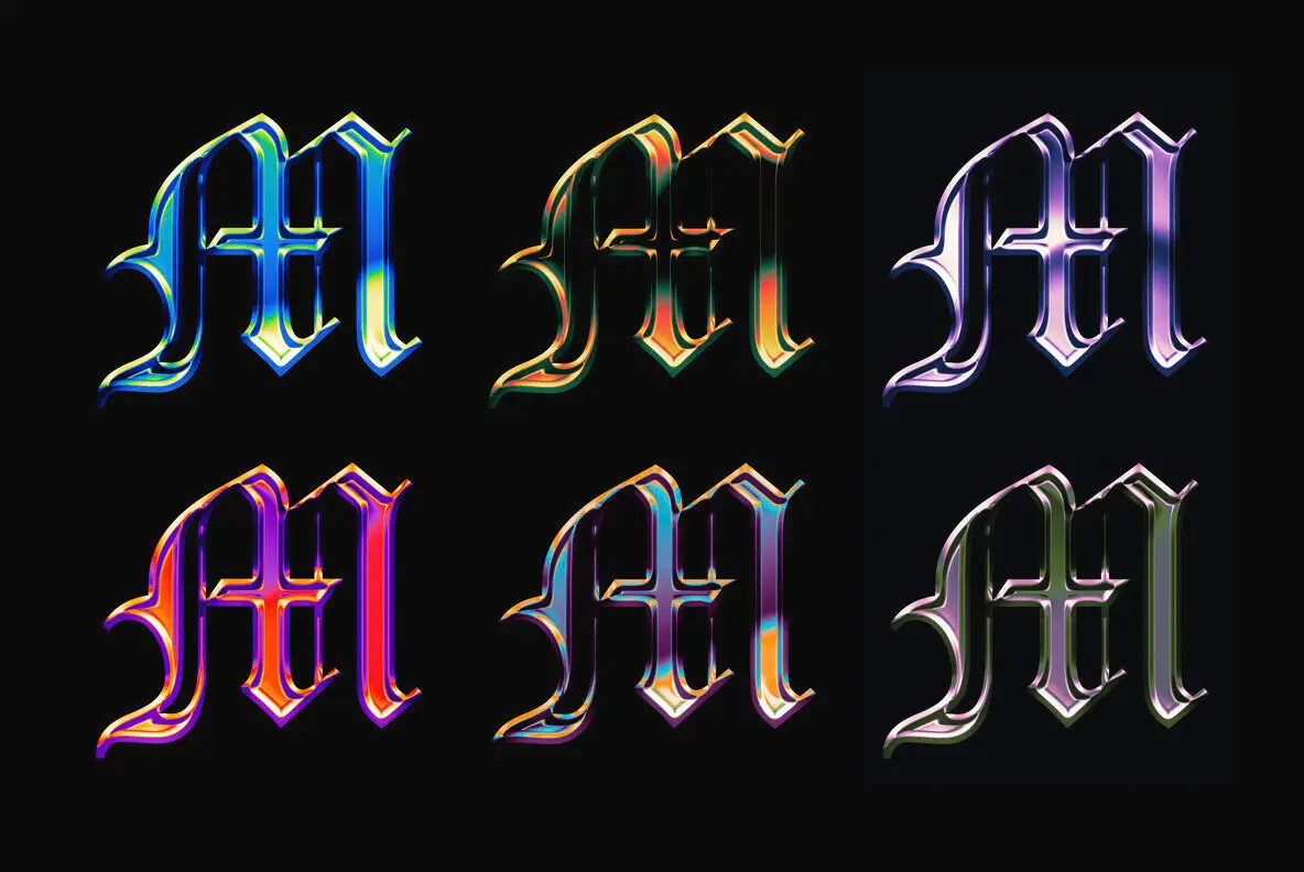 Gothic Chrome Text and Logo Effect - YouWorkForThem