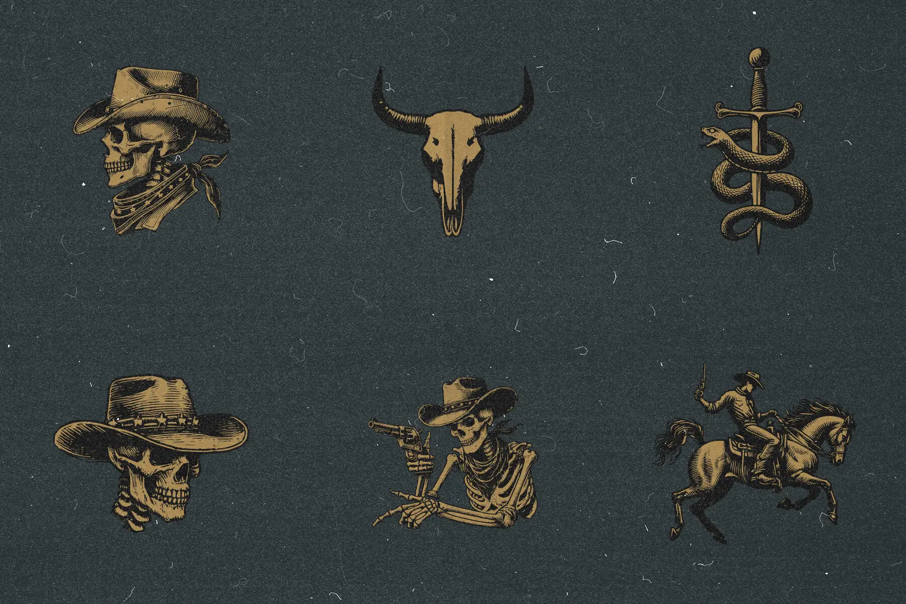 Rustic Western Badges Graphics - YouWorkForThem