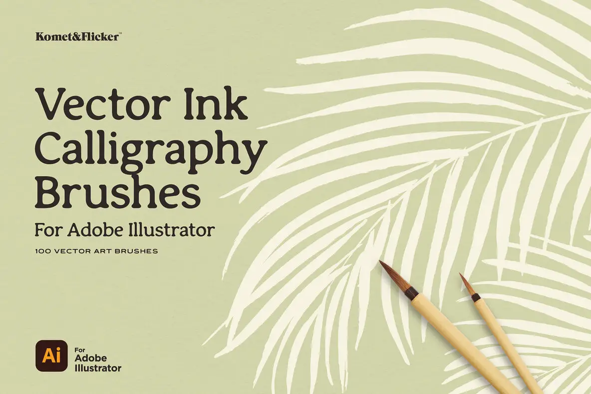 Vector Ink Calligraphy Brushes for Illustrator - YouWorkForThem