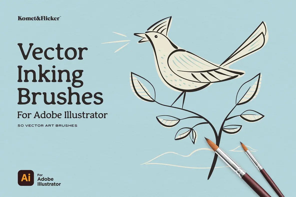 Vector Inking Brushes for Illustrator - YouWorkForThem