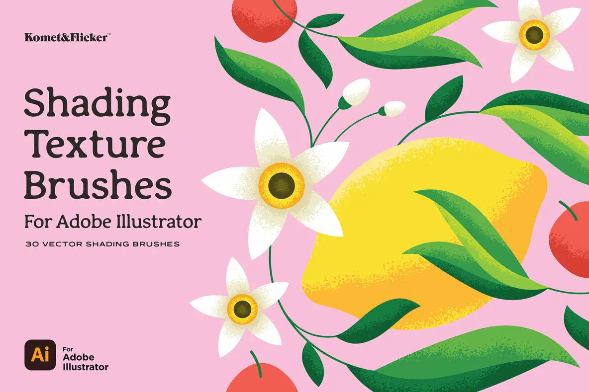 Shading Texture Brushes for Illustrator - YouWorkForThem