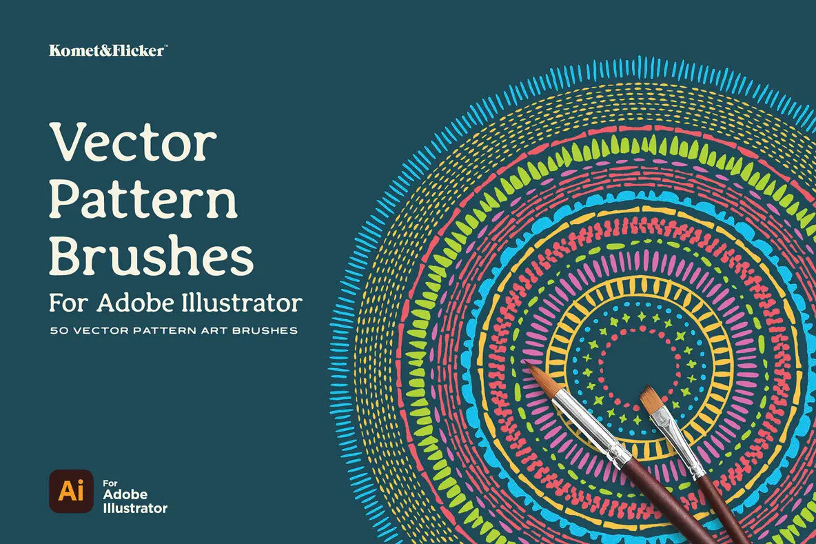 Vector Pattern Brushes for Illustrator - YouWorkForThem