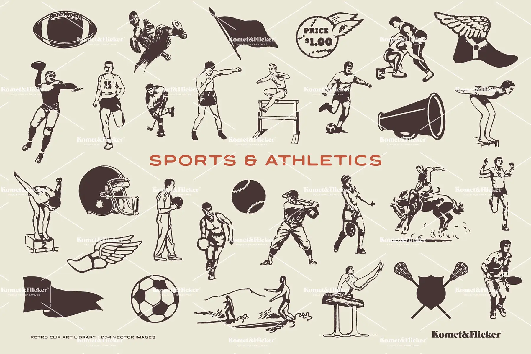 Retro Vector Clip Art Library Graphics - YouWorkForThem