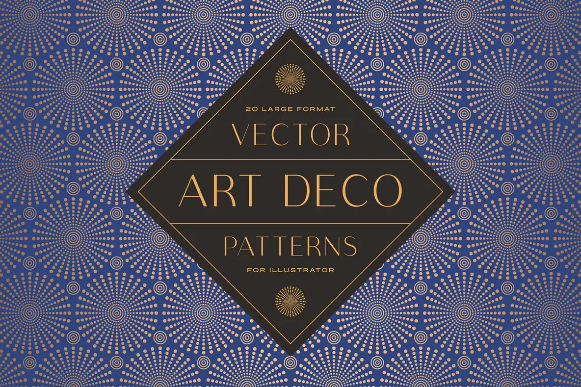 Art Deco Patterns for Adobe Illustrator Graphics - YouWorkForThem