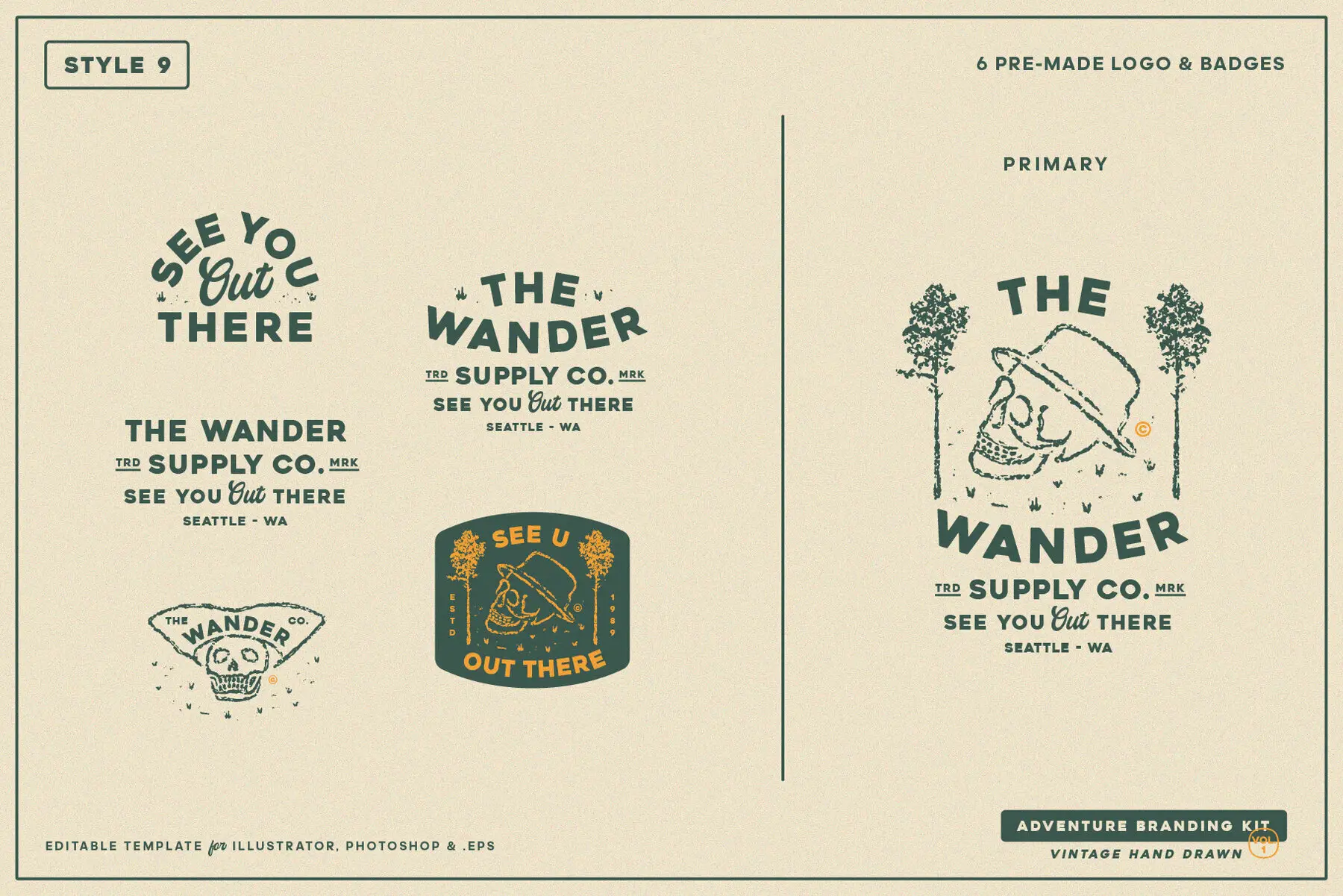 Adventure Branding Kit Logos - YouWorkForThem