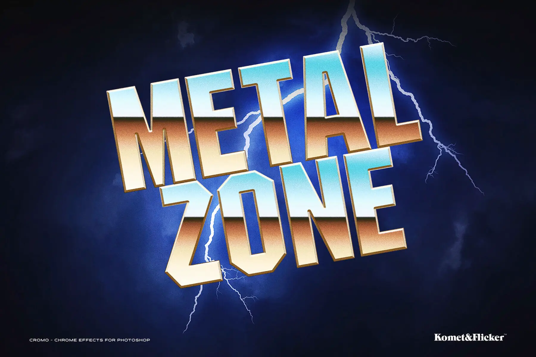 Cromo Chrome Type Style for Photoshop - YouWorkForThem