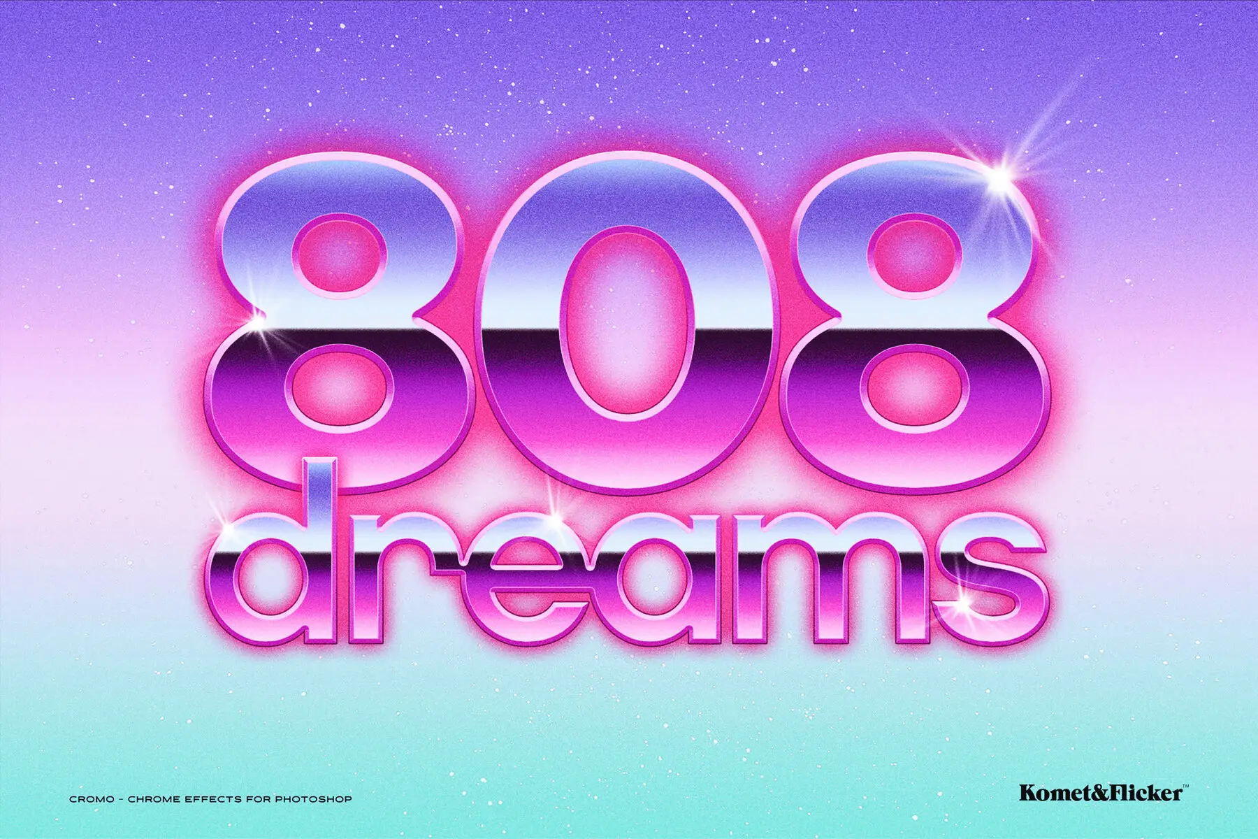 Cromo Chrome Type Style for Photoshop - YouWorkForThem