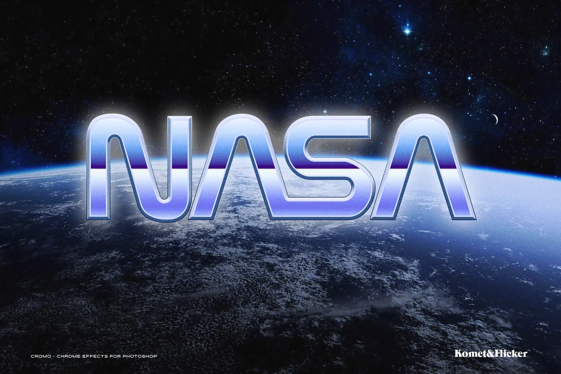 Cromo Chrome Type Style for Photoshop - YouWorkForThem
