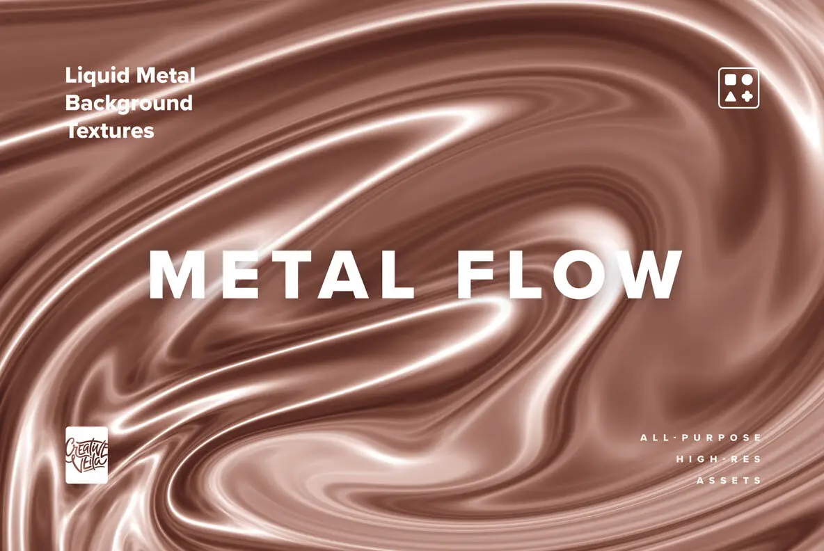 Metal Flow - Liquid Metal Background Textures Graphics - YouWorkForThem