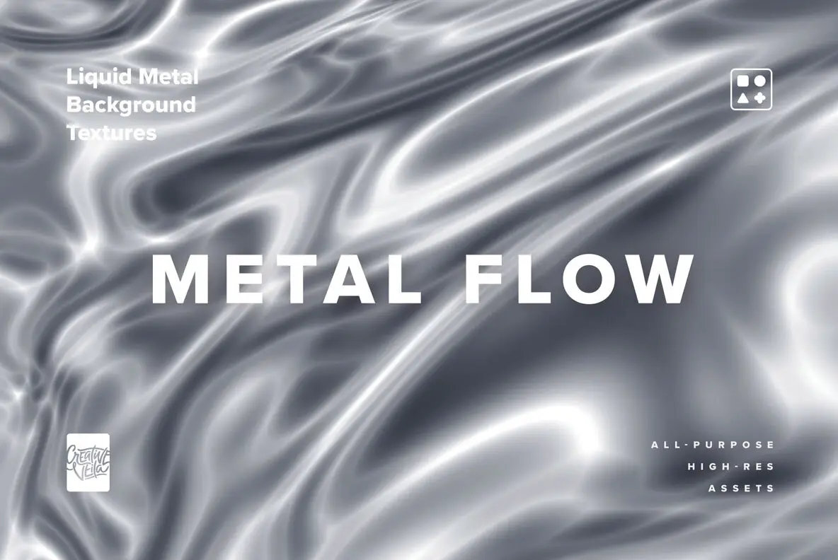 Metal Flow - Liquid Metal Background Textures Graphics - YouWorkForThem