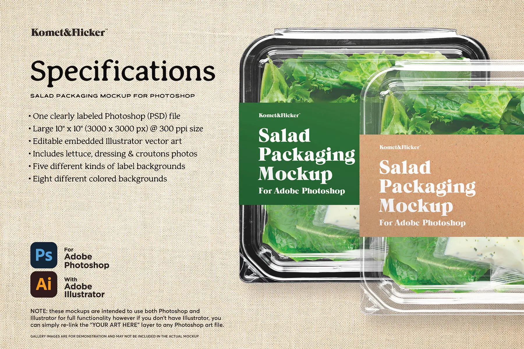 Salad Packaging Mockup for Photoshop Mockups - YouWorkForThem