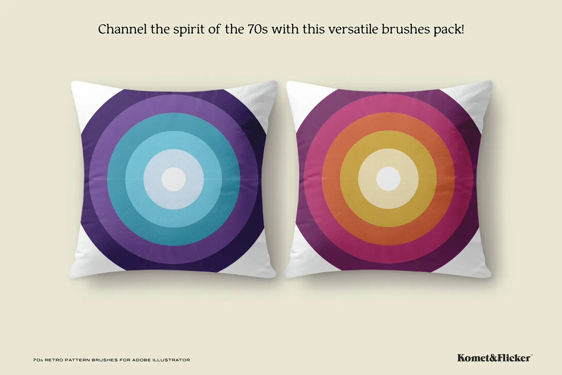 70s Retro Pattern Brushes for Adobe Illustrator - YouWorkForThem