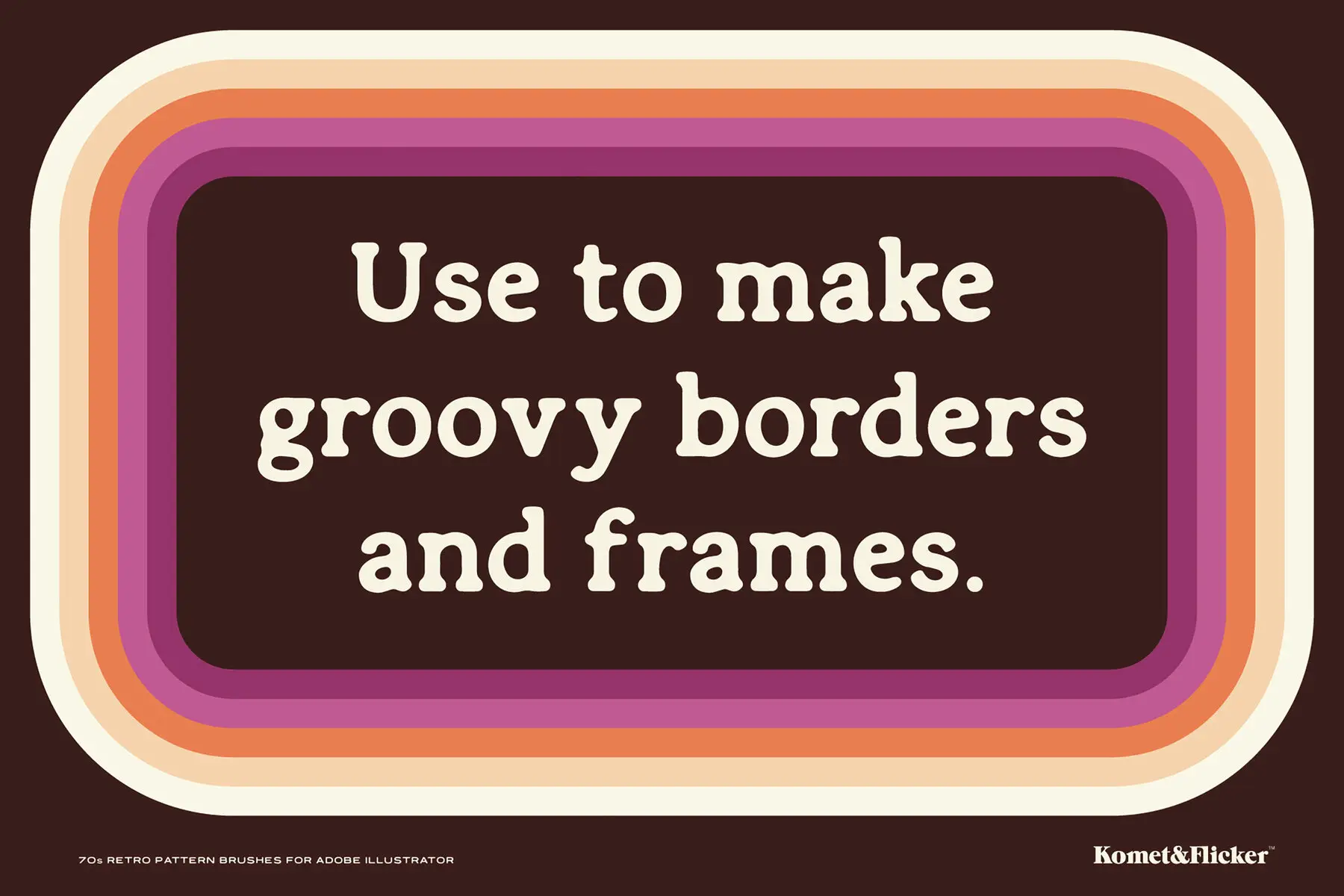 70s Retro Pattern Brushes for Adobe Illustrator - YouWorkForThem