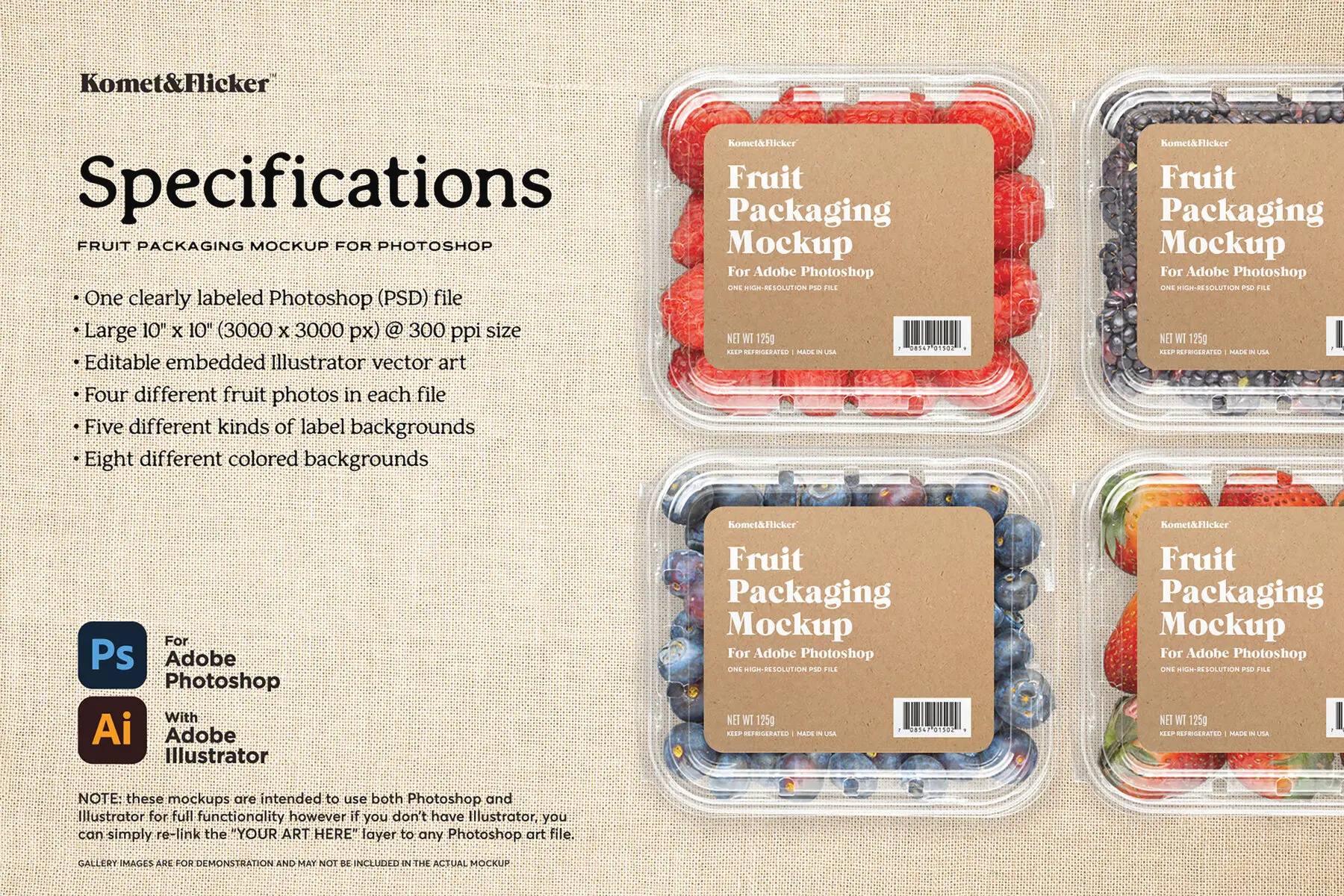 Fruit Packaging Mockup for Photoshop Mockups - YouWorkForThem