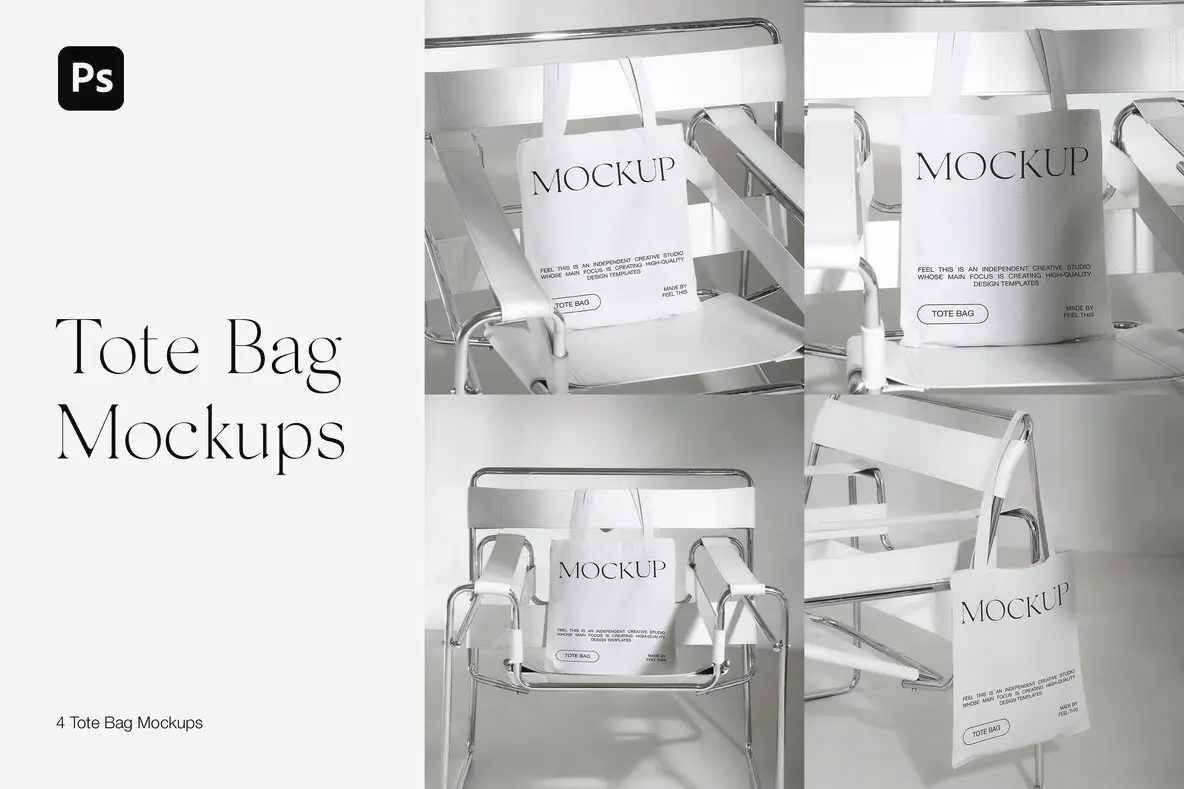 Tote Bag Mockups for Photoshop PSD Graphics - YouWorkForThem