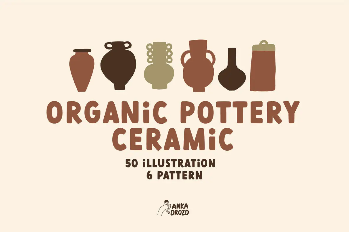 Organic Pottery Ceramic Graphics - YouWorkForThem