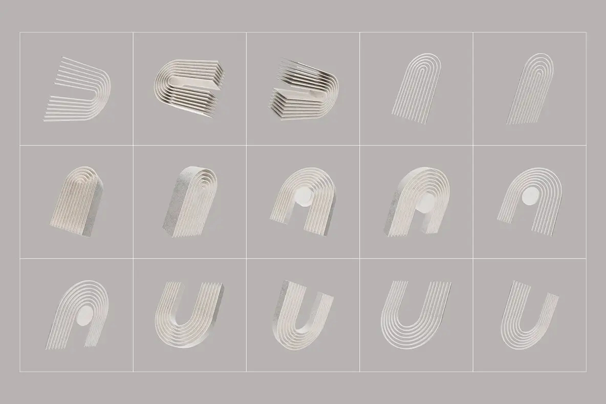 180 Modern Natural 3D illustrations 3D - YouWorkForThem
