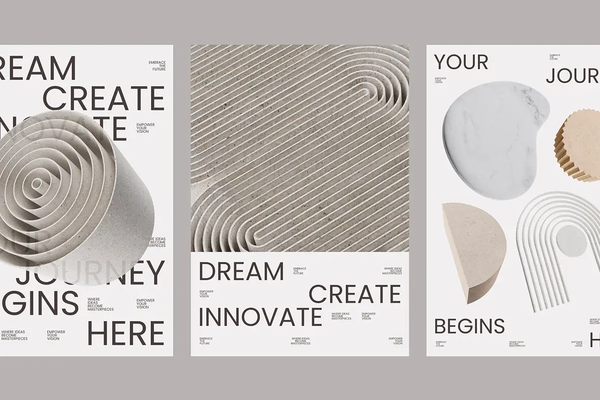 180 Modern Natural 3D illustrations 3D - YouWorkForThem