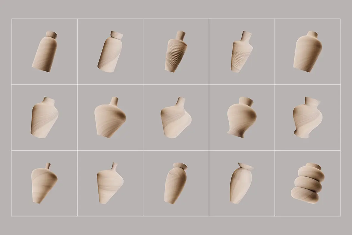 180 Modern Natural 3D illustrations 3D - YouWorkForThem