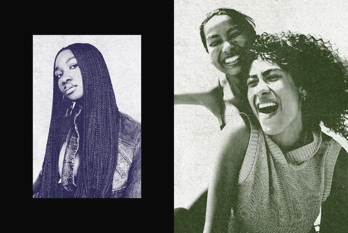 Retro Postcard Halftone Photo Effect - YouWorkForThem