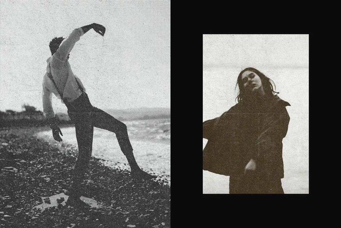 Retro Postcard Halftone Photo Effect - YouWorkForThem