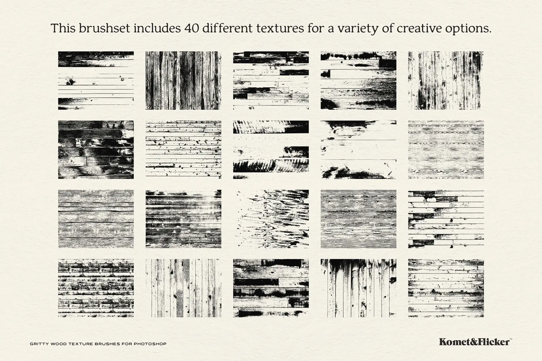 Gritty Wood Texture Brushes for Adobe Photoshop Textures - YouWorkForThem