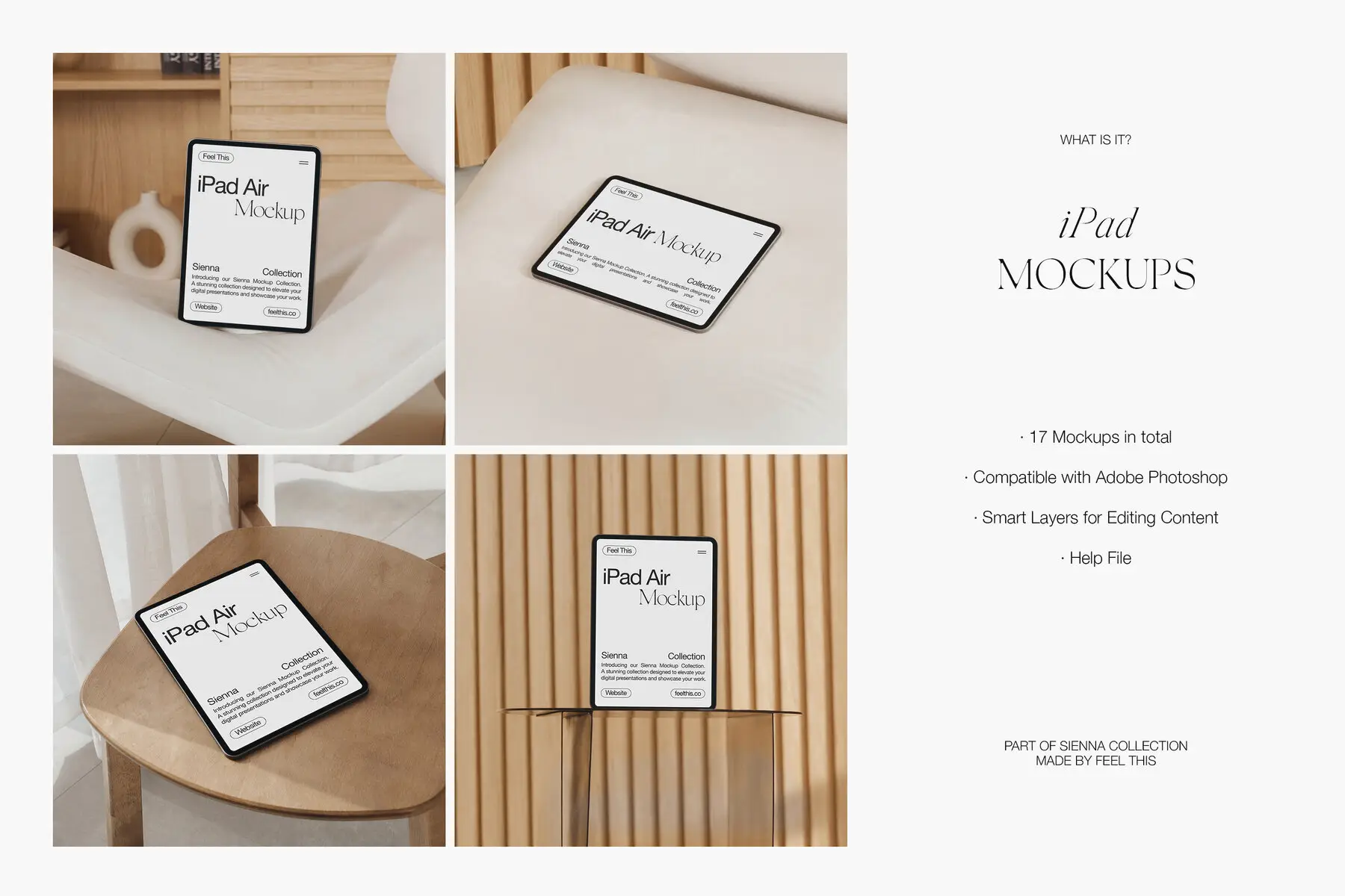 Realistic iPad Air Mockups for Photoshop PSD Graphics - YouWorkForThem