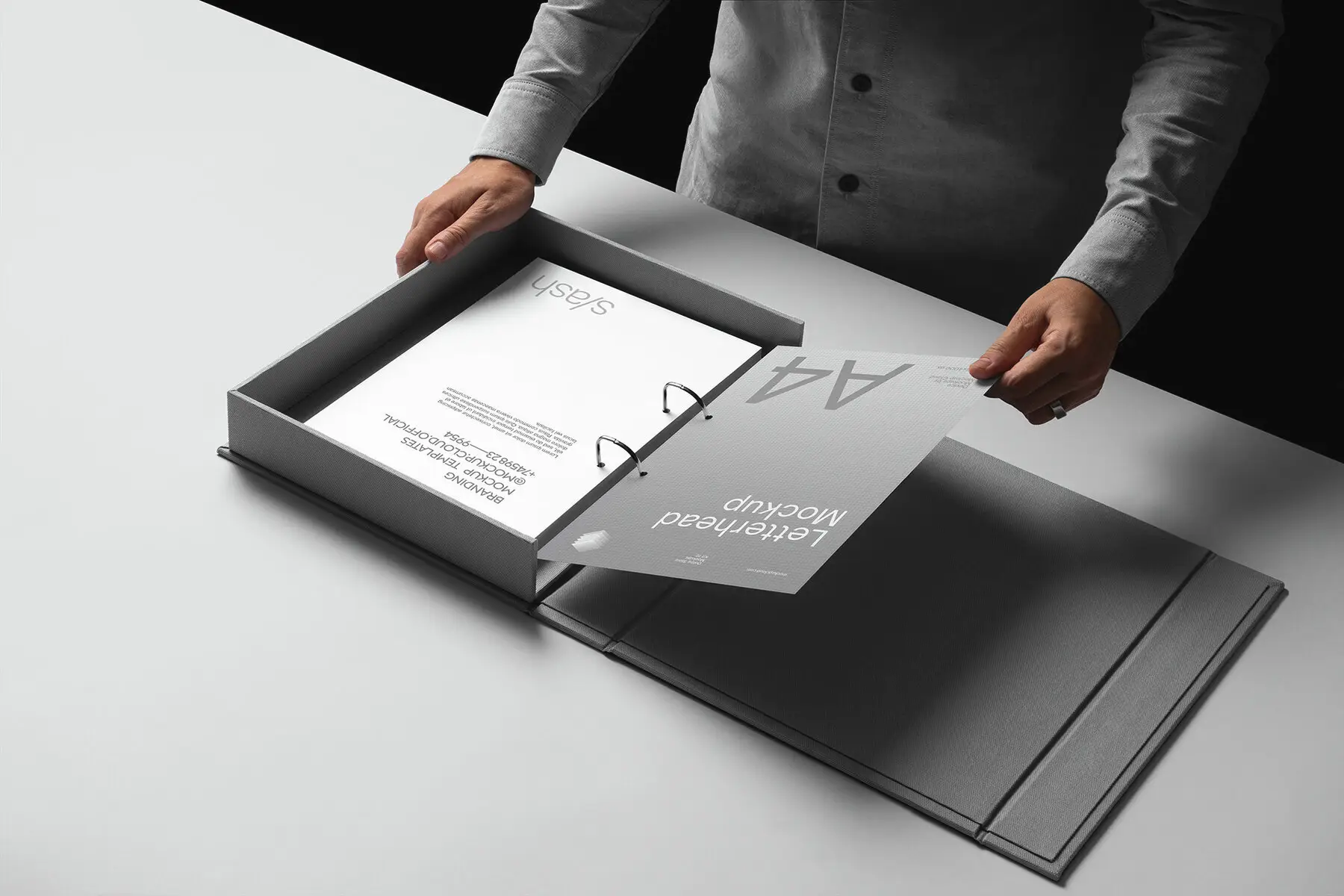 Binder Box Branding Mockup Graphics - YouWorkForThem